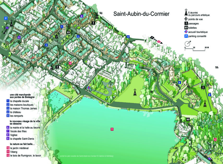 Plan cavalier - Saint-Aubin-du-Cormier